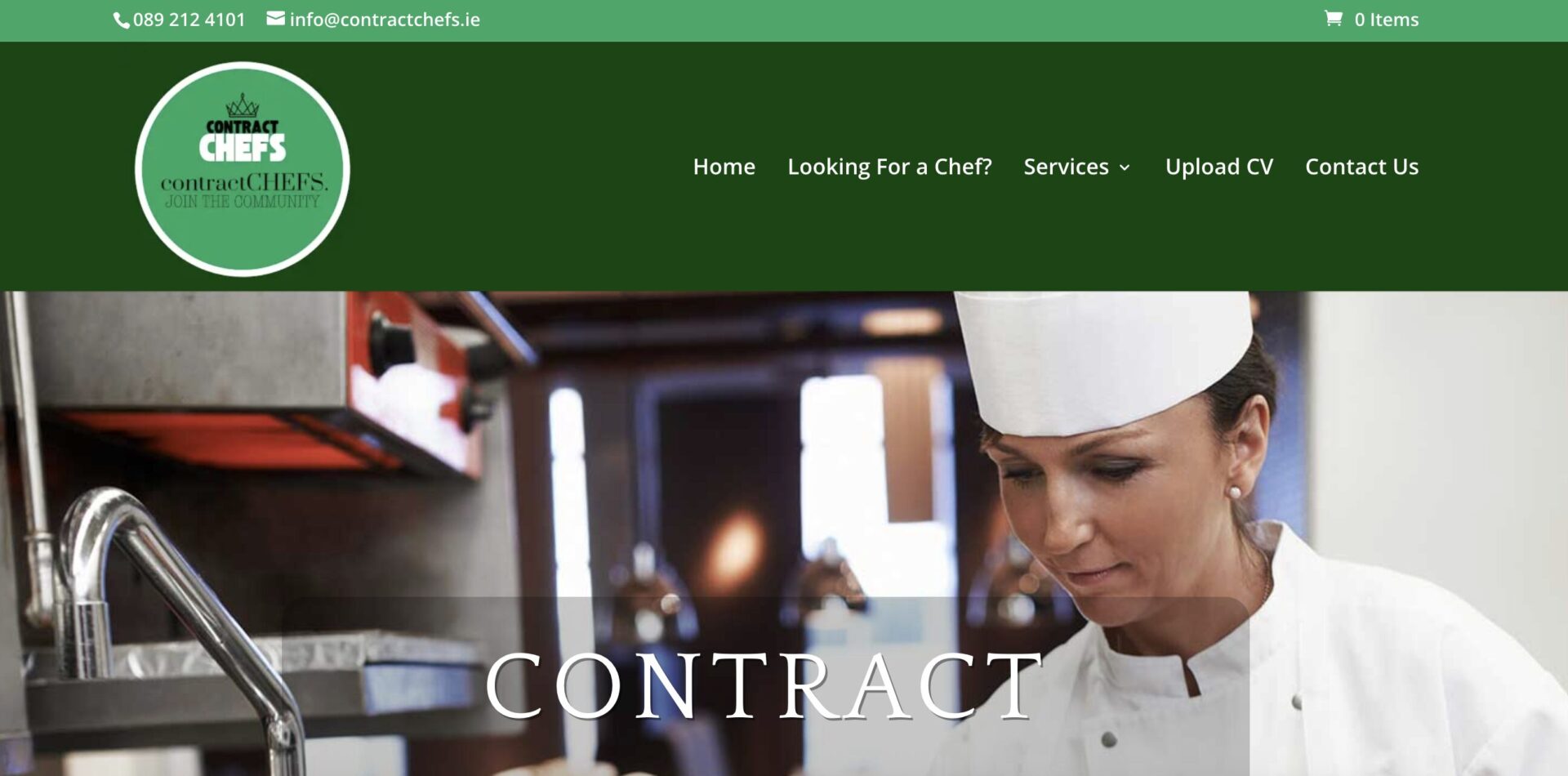 Contract Chefs Website Design by Nua Web Design